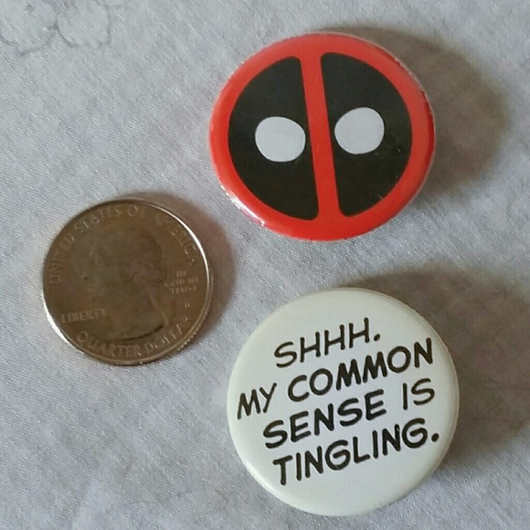 Marvel | Accessories | Deadpool Two Button Set | Poshmark
